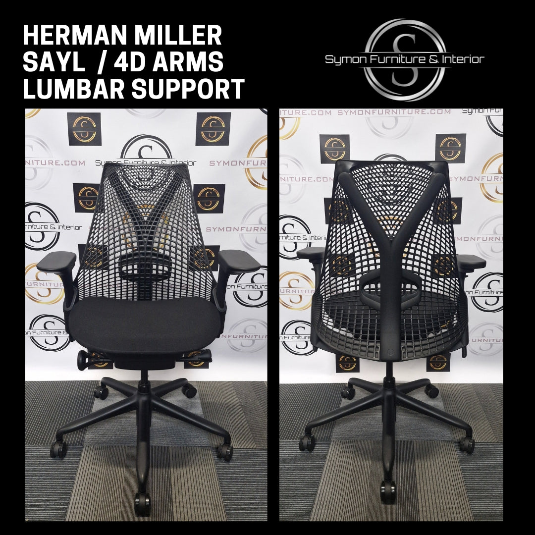 HERMAN MILLER SAYL CHAIR / 4D ARMS / LUMBAR SUPPORT / REFURBISHED ...