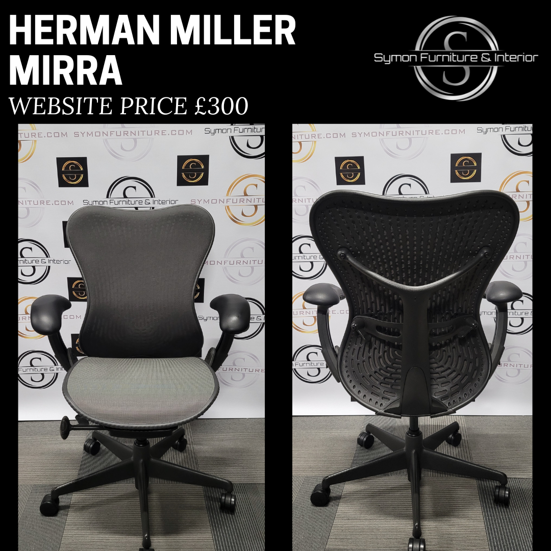 Herman Miller Mirra 1 / Full Spec / Black Butterfly Back / Grey Seat ...
